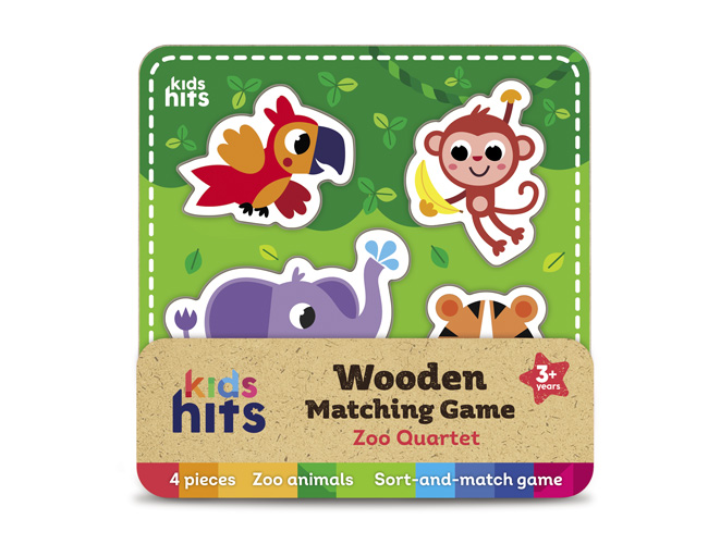 Wooden Matching Game Zoo Quartet - Kids Hits | Toys | Play more, Learn ...